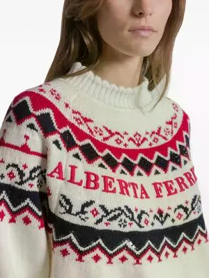 Alberta Ferretti Patterned Wool Sweater