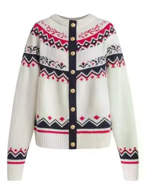 Alberta Ferretti Patterned Wool Cardigan