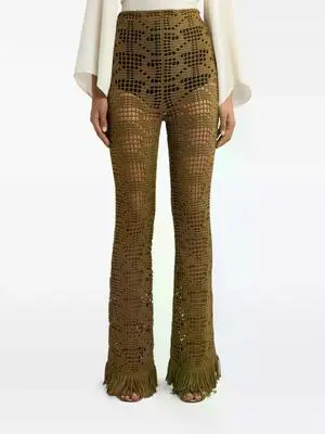 Etro Textured Trousers With Fringe