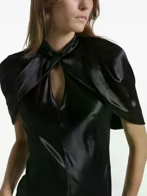 Alberta Ferretti Tie-fastening Maxi Dress - Black