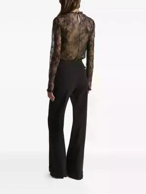 Alberta Ferretti Cuffed Trousers - Black