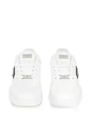 Philipp Plein Perforated-detail Low Top Sneakers - White