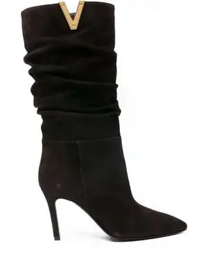 VIA ROMA 15 85mm Ruched Suede Boots