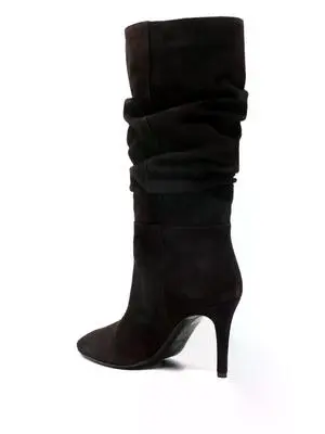 VIA ROMA 15 85mm Ruched Suede Boots
