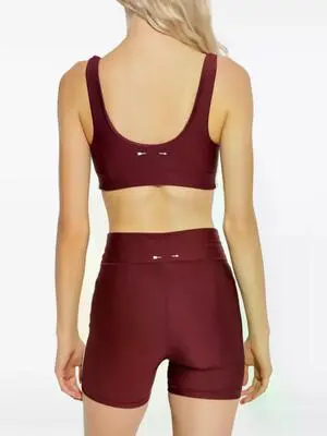 The Upside Oxford Stripe-detail Sports Bra - Red