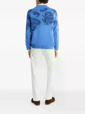Etro Jacquard Knit Polo Sweater
