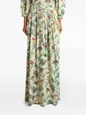 Etro Pleated Maxi Skirt - Neutrals