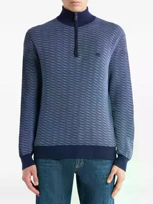Etro Jacquard Zip Sweater