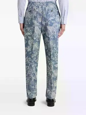 Etro Jacquard Floral Trousers