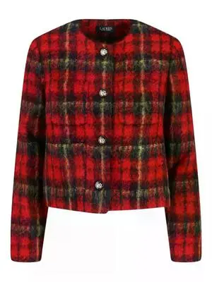 Ralph Lauren Plaid Tweed Jacket - Red