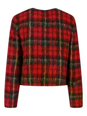 Ralph Lauren Plaid Tweed Jacket - Red
