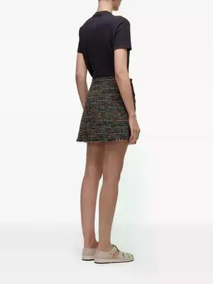 OSKLEN Tweed Frayed Hem Mini Skirt