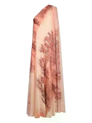 Johanna Ortiz One-shoulder Printed Maxi Dress - Neutrals
