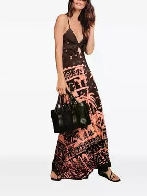 Johanna Ortiz Nuestra Tierra Printed Maxi Dress - Black