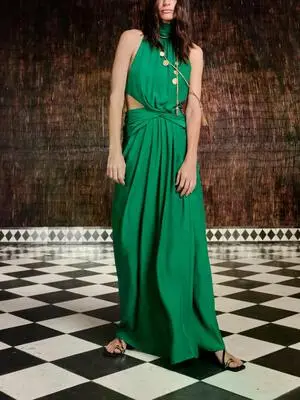 Johanna Ortiz Excepcionalidad Cut-out Maxi Dress - Green