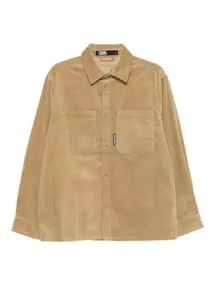 Karl Lagerfeld Chest-pockets Corduroy Shirt - Neutrals
