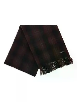 UNDERCOVERISM Fringed Checked Scarf