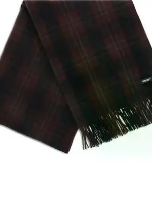 UNDERCOVERISM Fringed Checked Scarf