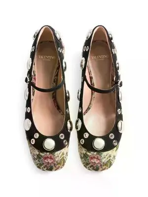 Valentino Garavani Mary Jane Floral-patterned Pumps