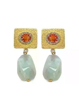 Coomi Yellow Sapphire And Opal Drop Earrings - Gold