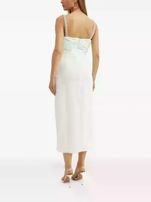 SELF-PORTRAIT Crystal-embellished Slit Midi Dress