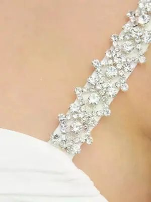 SELF-PORTRAIT Crystal-embellished Slit Midi Dress