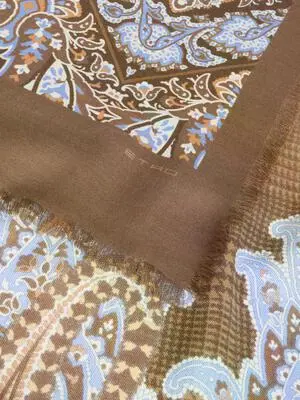 Etro Paisley Check Scarf