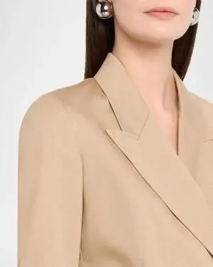 Gabriela Hearst Angela Double-breasted Blazer Jacket - Camel