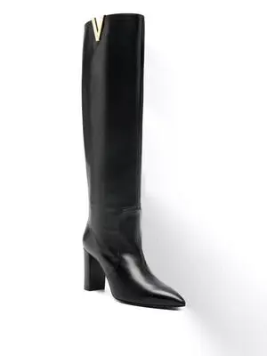 VIA ROMA 15 85mm Leather Knee-high Boots