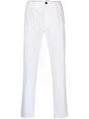 DEPARTMENT 5 Pleat-detail Tapered-leg Trousers - White