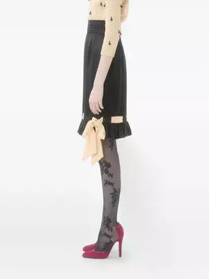 Valentino Garavani Double Satin Midi Skirt - Black