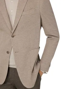 Boggi Milano Regular Fit Micro Texture Blazer - Taupe