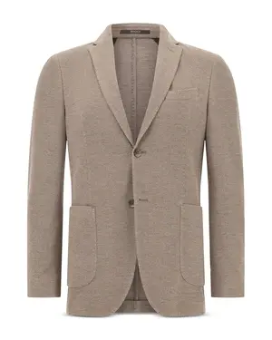 Boggi Milano Regular Fit Micro Texture Blazer - Taupe