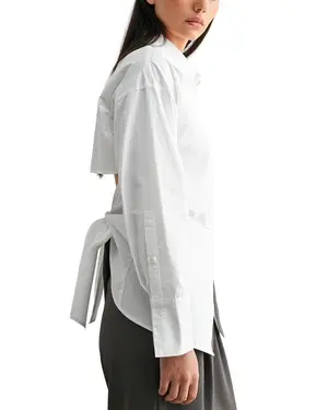 LUVEE Mable Back Tie Long Sleeve Shirt