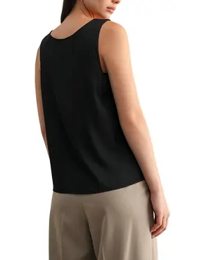 LUVEE Mable Satin Tank Top - Black