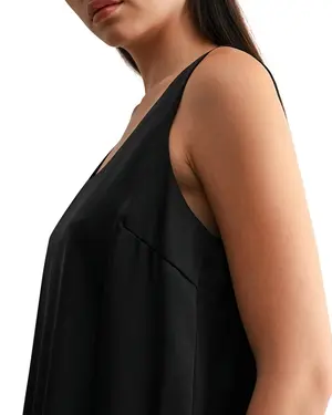 LUVEE Mable Satin Tank Top - Black