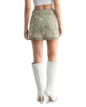 LUVEE Fringe Detail Mini Skirt
