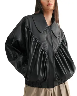 LUVEE Mable Oversized Retro Bomber Jacket