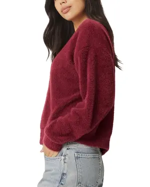 Splendid Fallon Fuzzy Crewneck - Cherry On Top