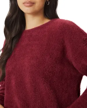 Splendid Fallon Fuzzy Crewneck - Cherry On Top