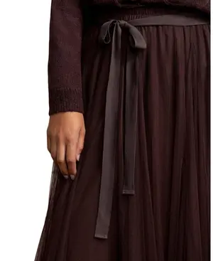 RO&ZO Tulle Godet Maxi Skirt