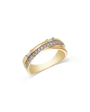 Bloomingdale'S Diamond & Yellow Crossover Ring - Gold