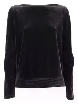 Emporio Armani Chenille Ribbed Sweatshirt - Black