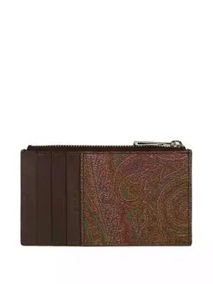 Etro Arnica Paisley Zip Card Holder