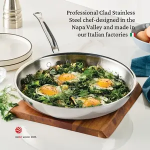 HESTAN Probond Luxe 5 Piece Professional Clad Stainless Steel Cookware Set