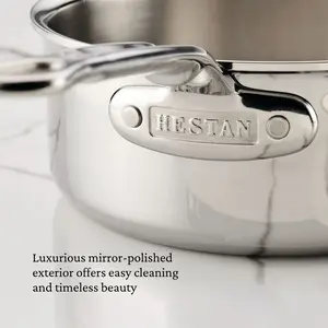 HESTAN Probond Luxe 5 Piece Professional Clad Stainless Steel Cookware Set