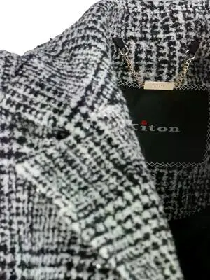 Kiton Plaid Pattern Single-breasted Coat