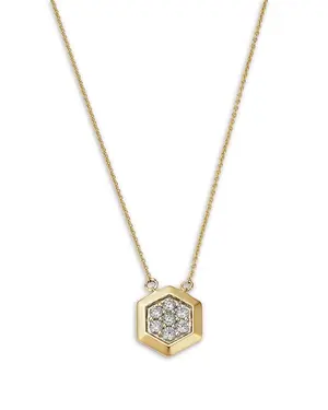 Bloomingdale'S Diamond Hexagon Pendant Necklace - Gold