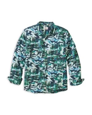 Marine Layer Printed Long Sleeve Button Front Shirt