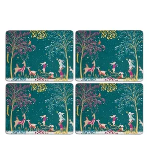 PORTMEIRION Sara Miller Woodland Tales Placemats, Set Of 4 - Blue